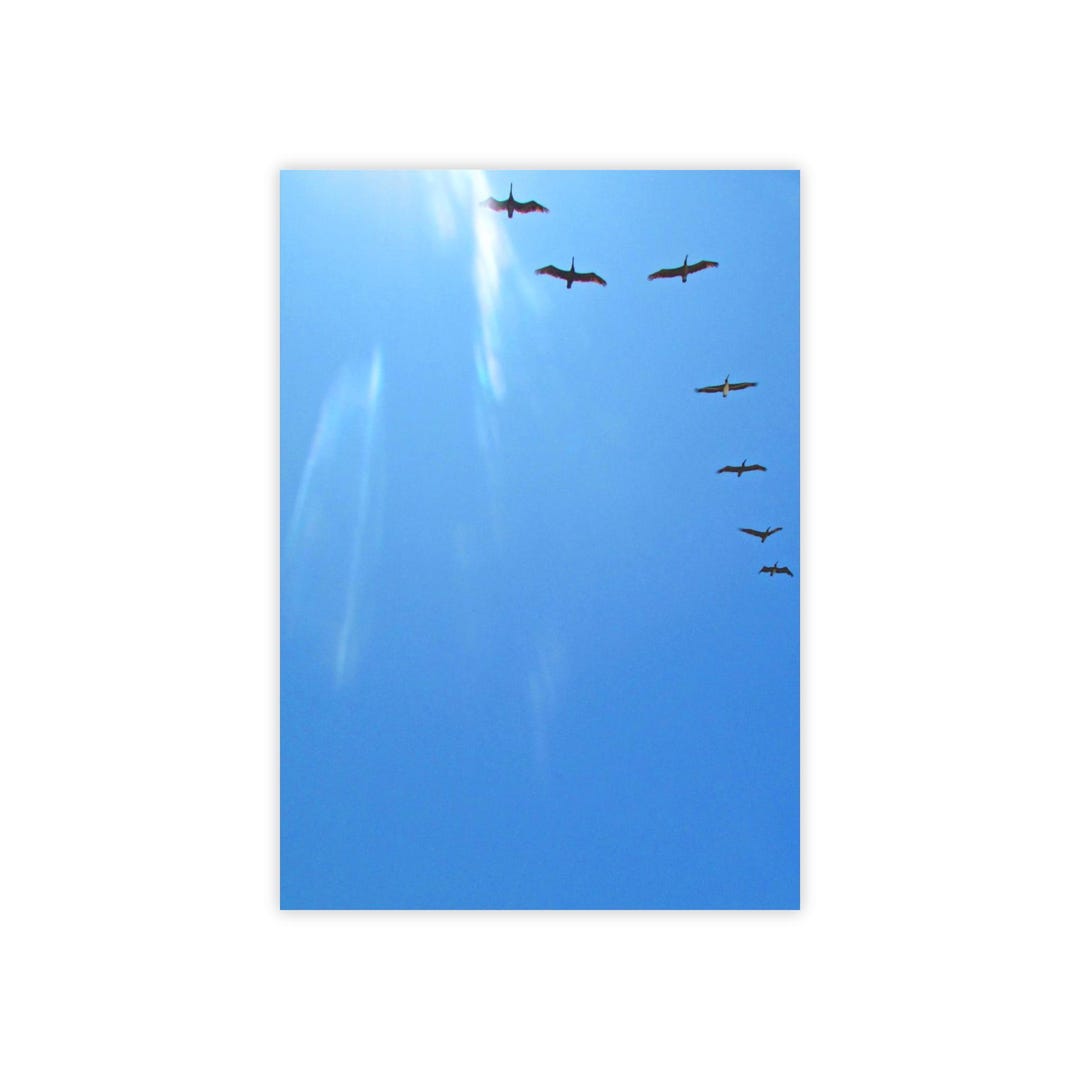 Flying Birds, Blue Sky Post-it® Note Pads | Sticky Notes 4" X 6" - Etsy