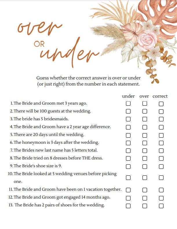 Boho Bridal Shower Games Bachelorette Games Game Bundle - Etsy