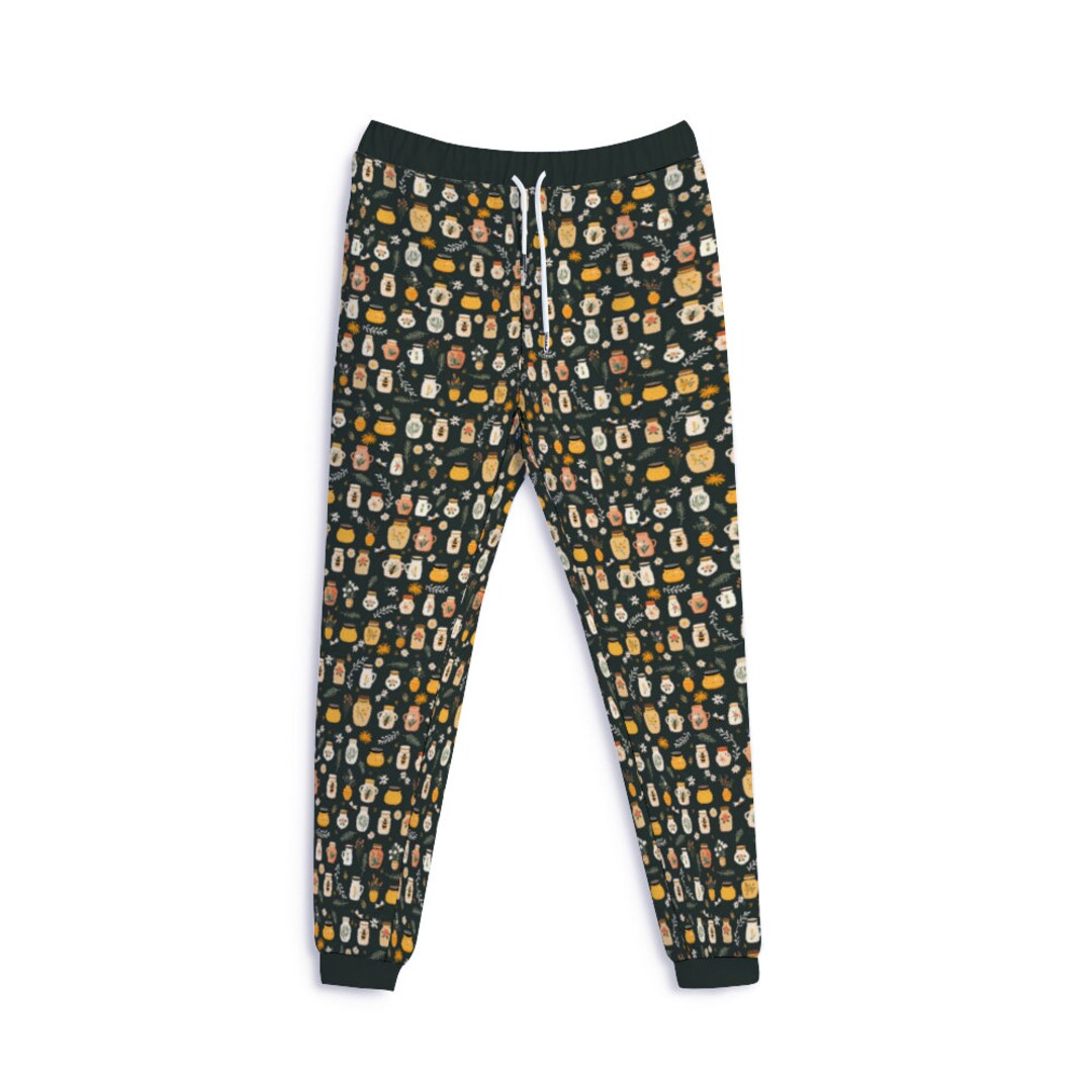 Bees and Honey Jars Pattern Custom Unisex All Over Print Jogger Pants ...