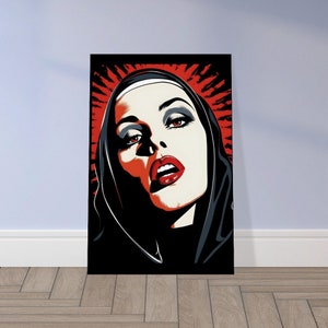 Bad Nun. Goth Nun, Gothic Art, Punk Art, Wall Art, Art Print, Premium ...