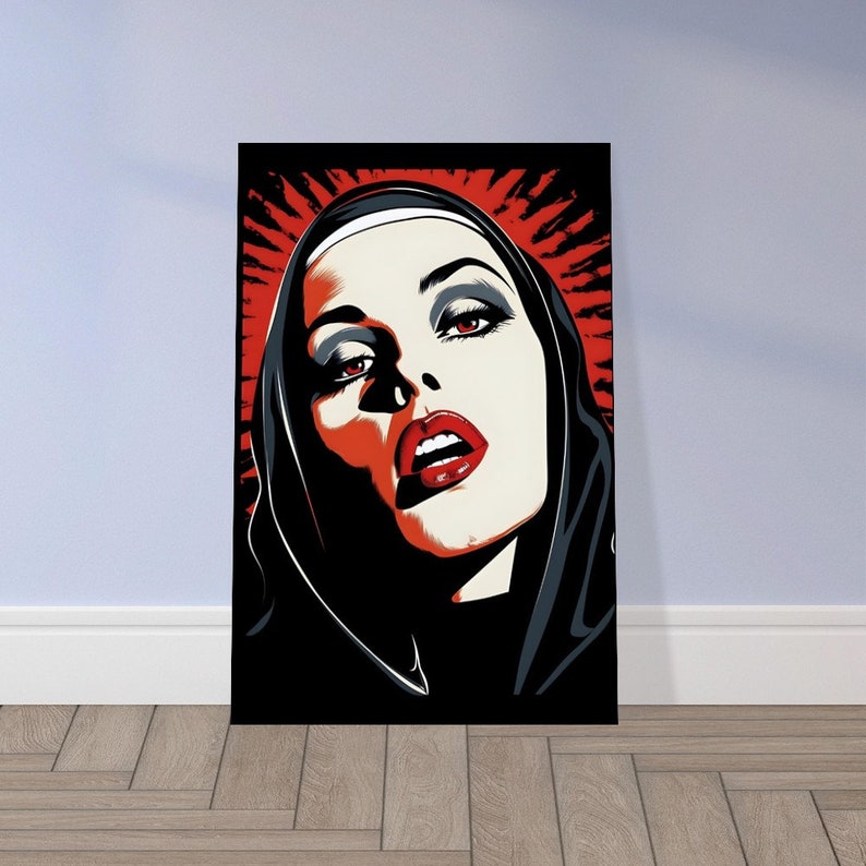 Bad Nun. Goth Nun, Gothic Art, Punk Art, Wall Art, Art Print, Premium ...