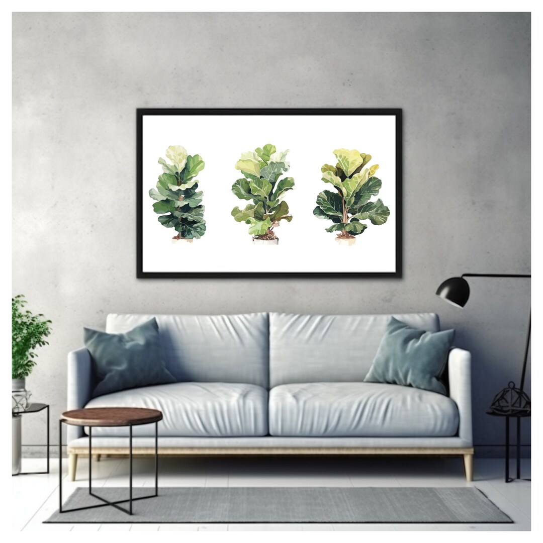 Fiddle Leaf Fig Ensemble, Digital Artwork, Digital Downloads, High ...
