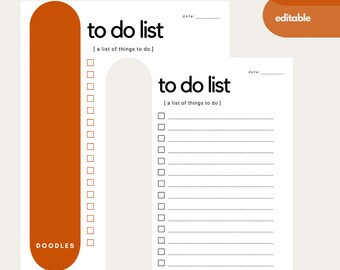 Printable to Do List Task List Productivity Planner Daily to Do List ...