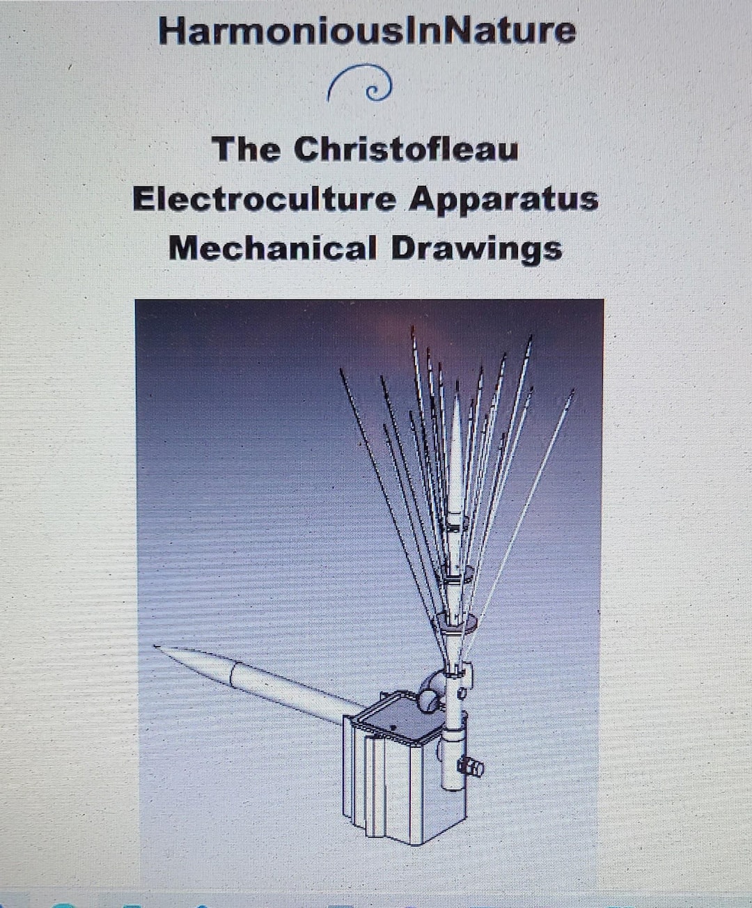 Christofleau Electroculture Apparatus Mechanical Drawings - Etsy
