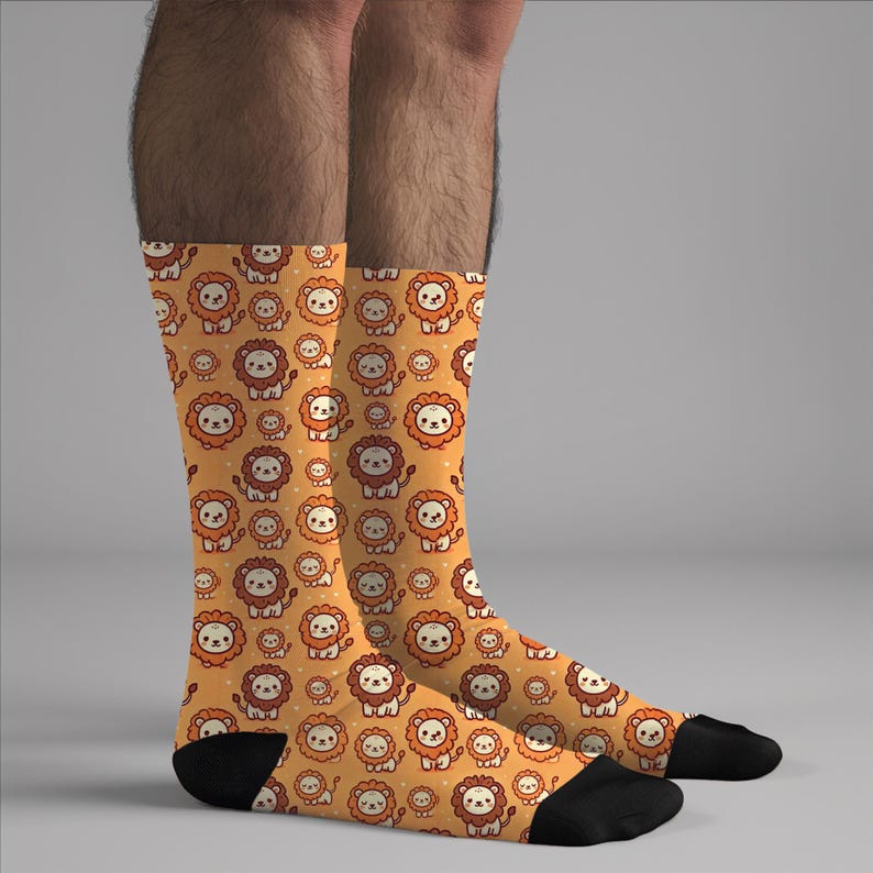 Cute Lion Socks, Lion Socks Cute Animal Socks, Animal Socks, Unisex ...