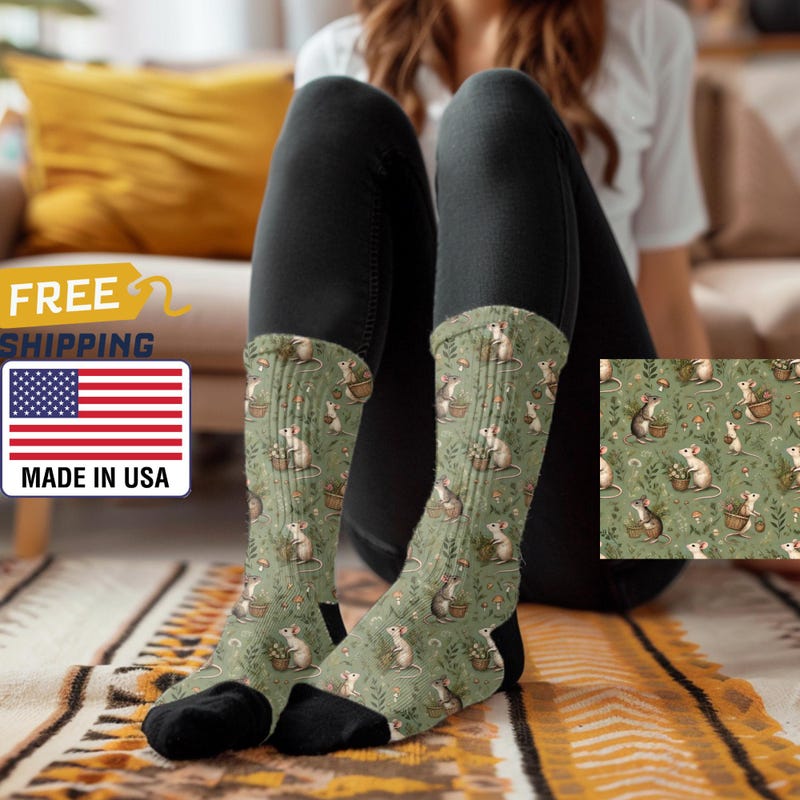Mouse Socks - Etsy