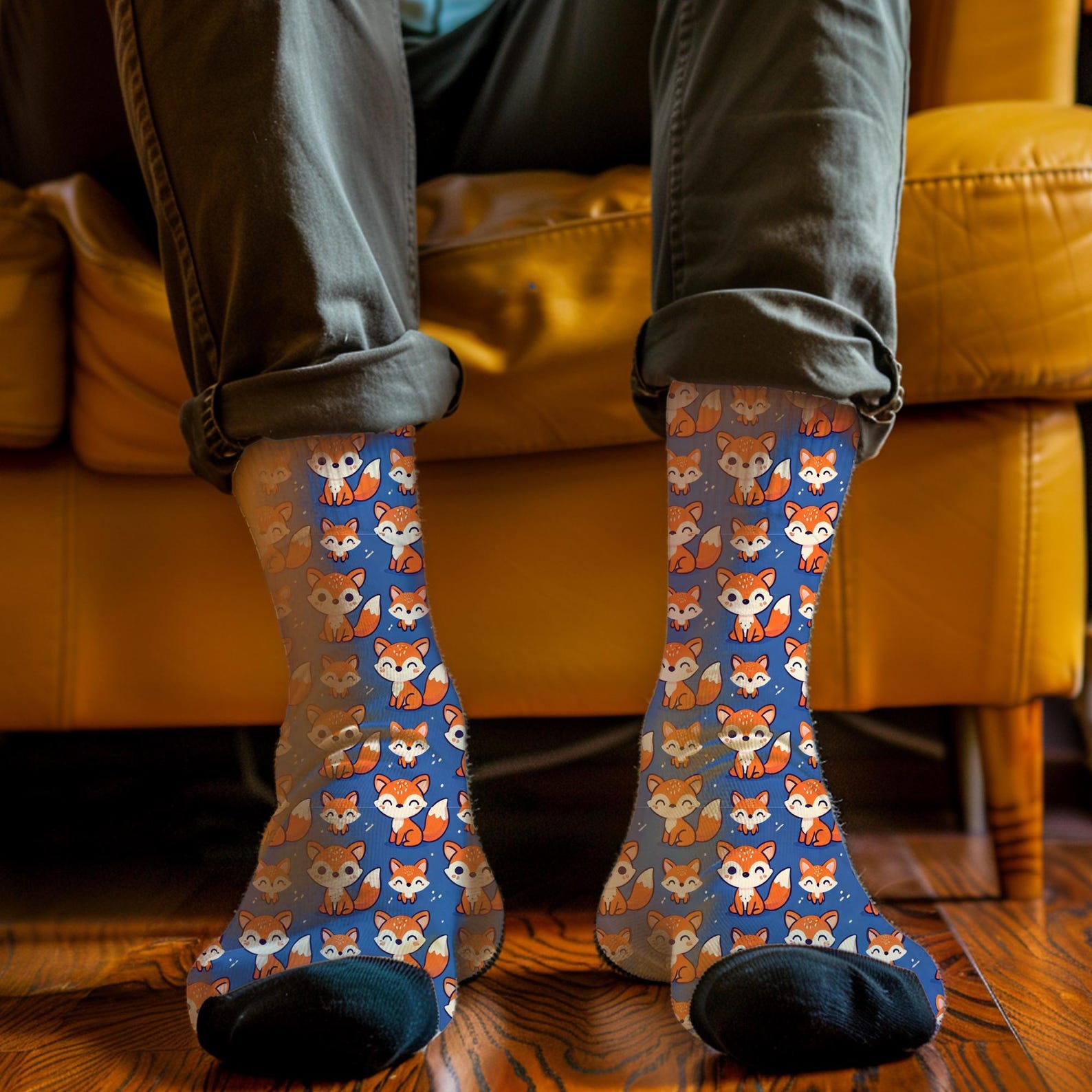 Cute Fox Socks, Cute Animal Socks, Animal Socks, Unisex Socks, Gender ...