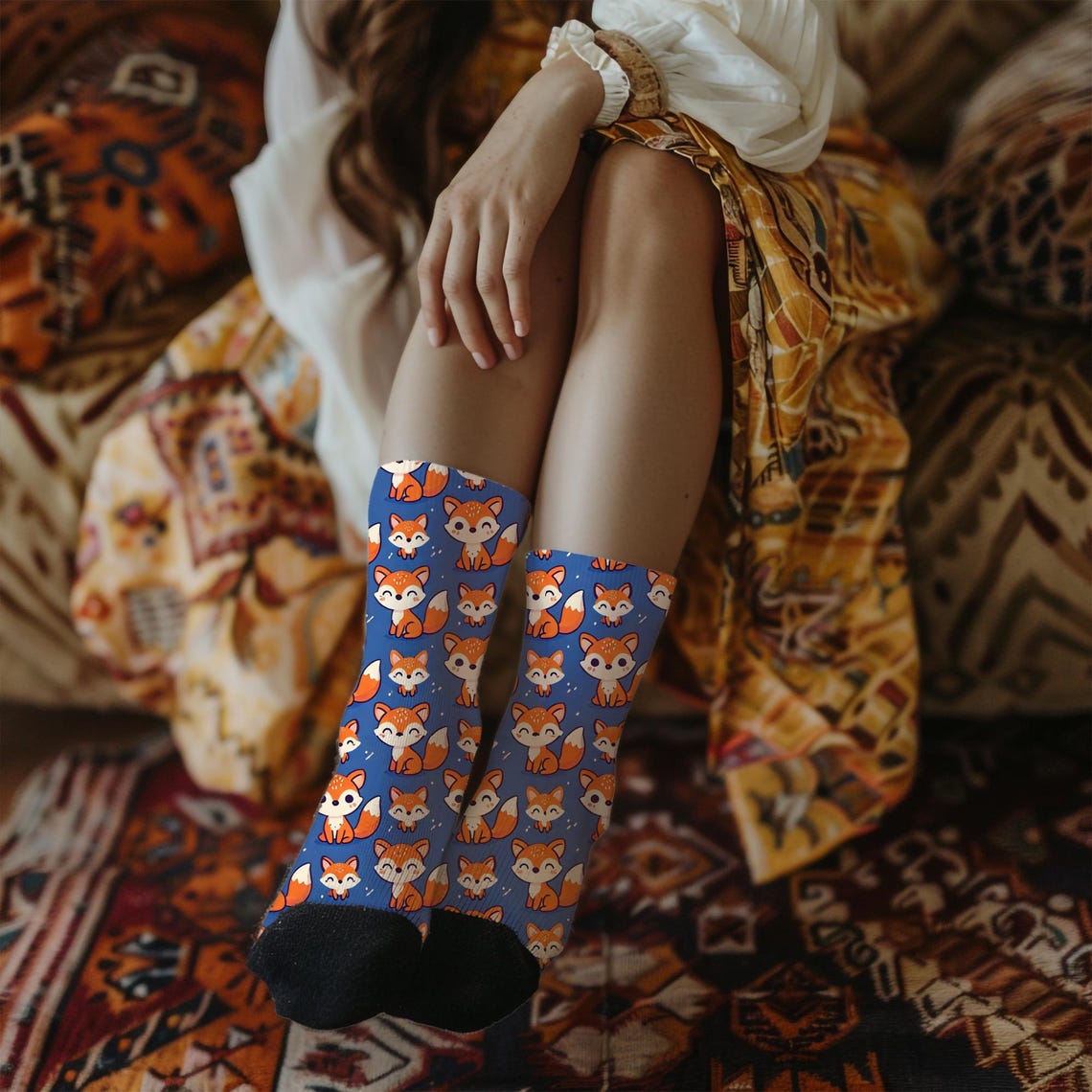 Cute Fox Socks, Cute Animal Socks, Animal Socks, Unisex Socks, Gender ...