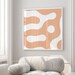 Peach Fuzz Color of the Year 2024 Abstract Wall Art, Peach Fuzz Mid ...