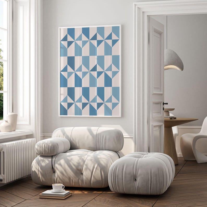 Blue Gallery Wall Set, Maximalist Wall Art, Eclectic Set of 15 Prints ...