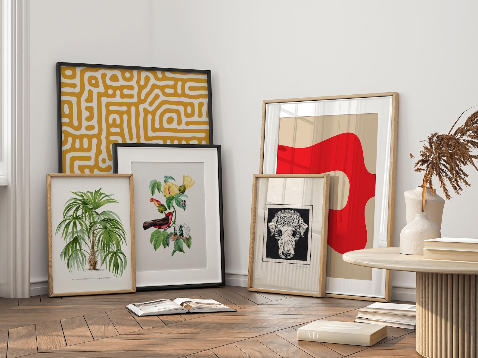 Curated Eclectic Gallery Wall Art Set of 10 Prints, Printable Staircase ...