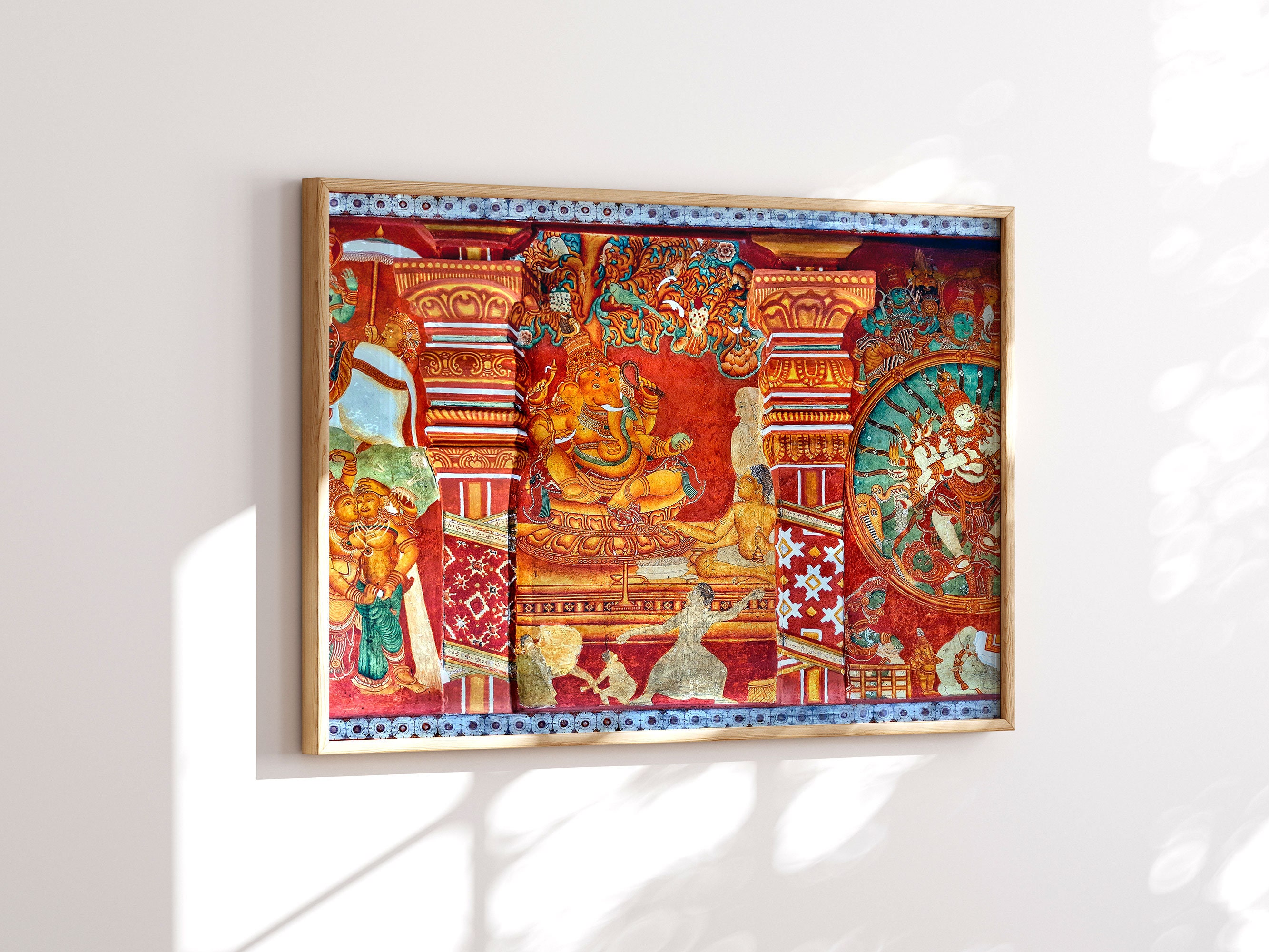 Kerala Wall Art, Kerala Mural Art, Indian Mural Painting, Ganesha Wall ...