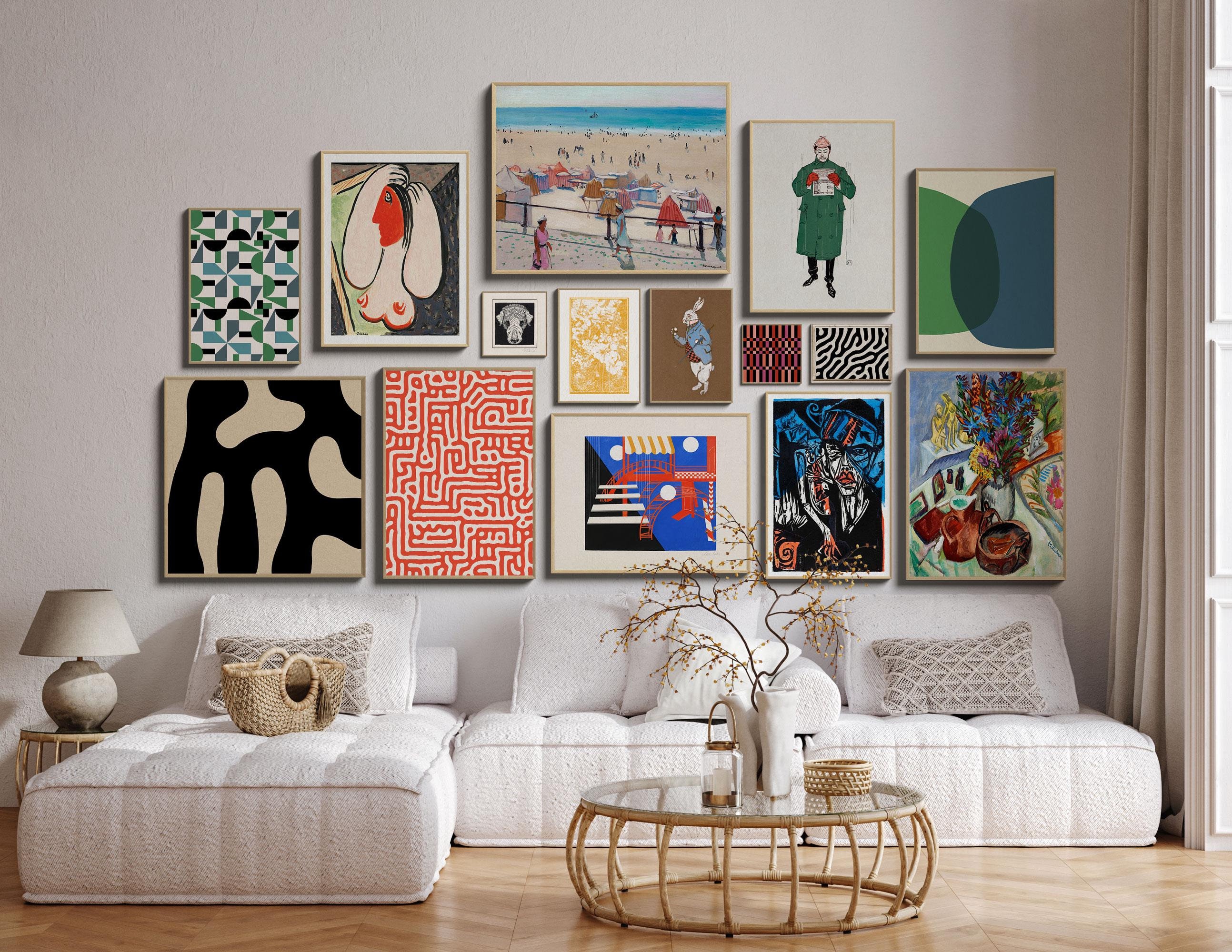 Maximalist Gallery Wall Set, Curated Eclectic Gallery Wall Prints, Set ...