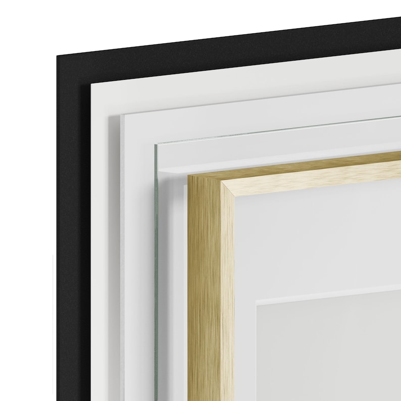 Brushed Metal Picture Frames Gold, Silver, White, Black With Glass ...