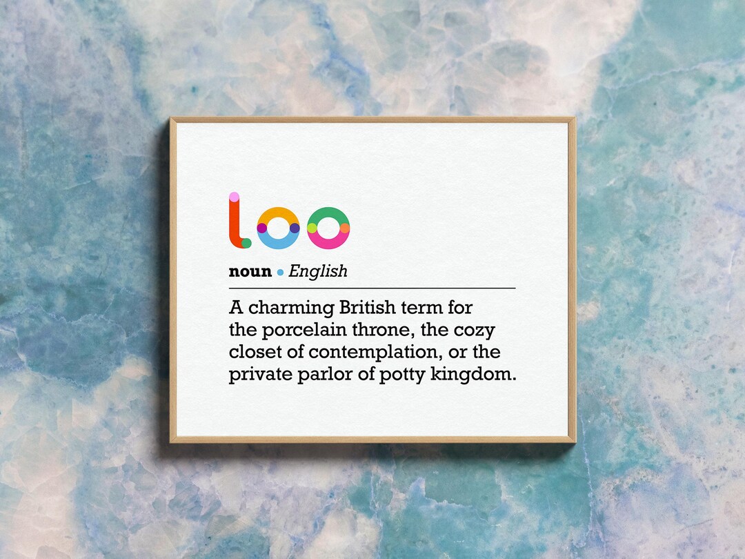 The Loo Sign, Funny Bathroom Wall Art, Bathroom Wall Decor, Loo ...