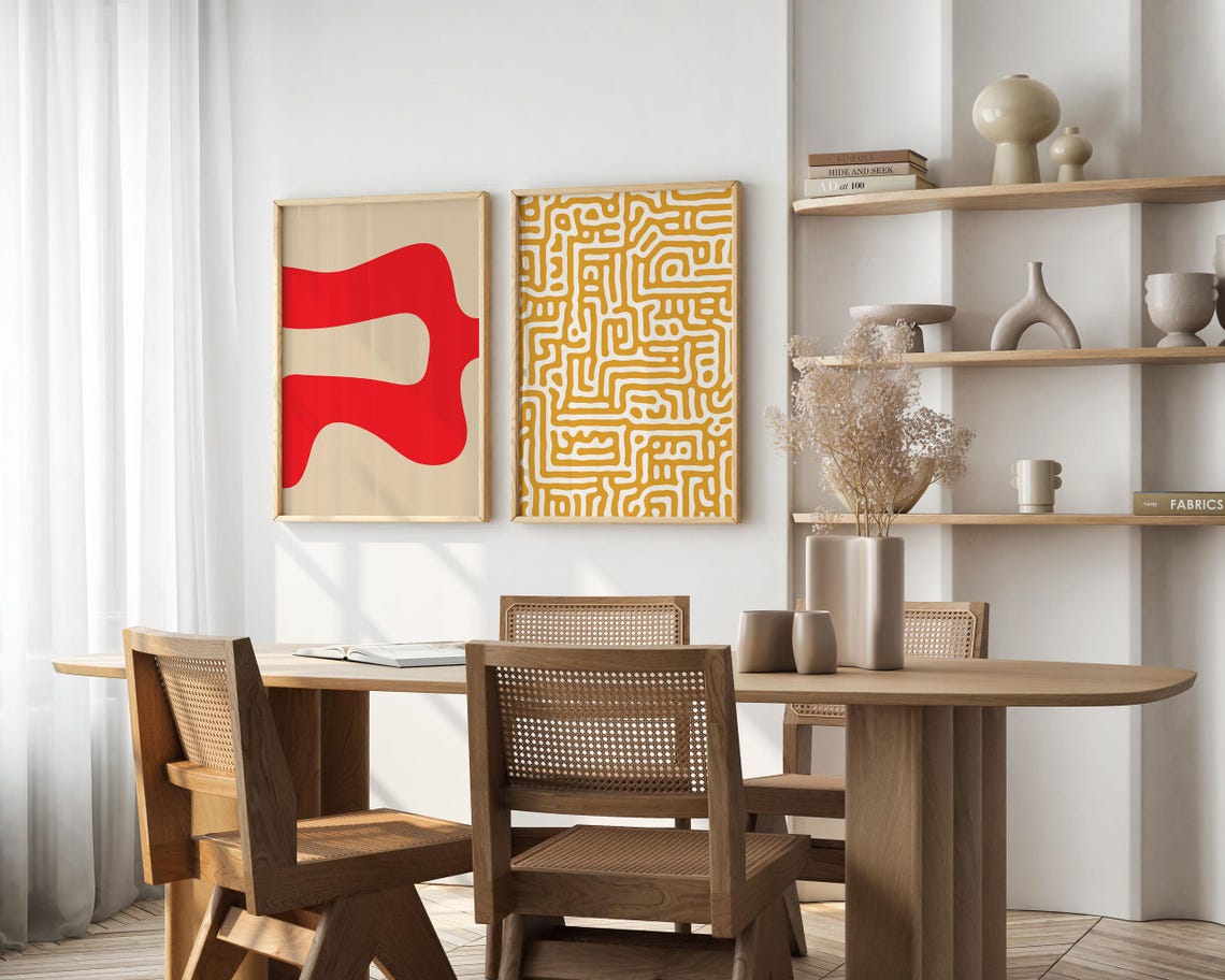 Curated Eclectic Gallery Wall Art Set of 10 Prints, Printable Staircase ...