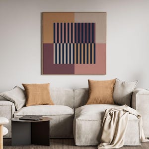 Mid Century Modern Square Wall Art, Extra Large Square Art Print ...