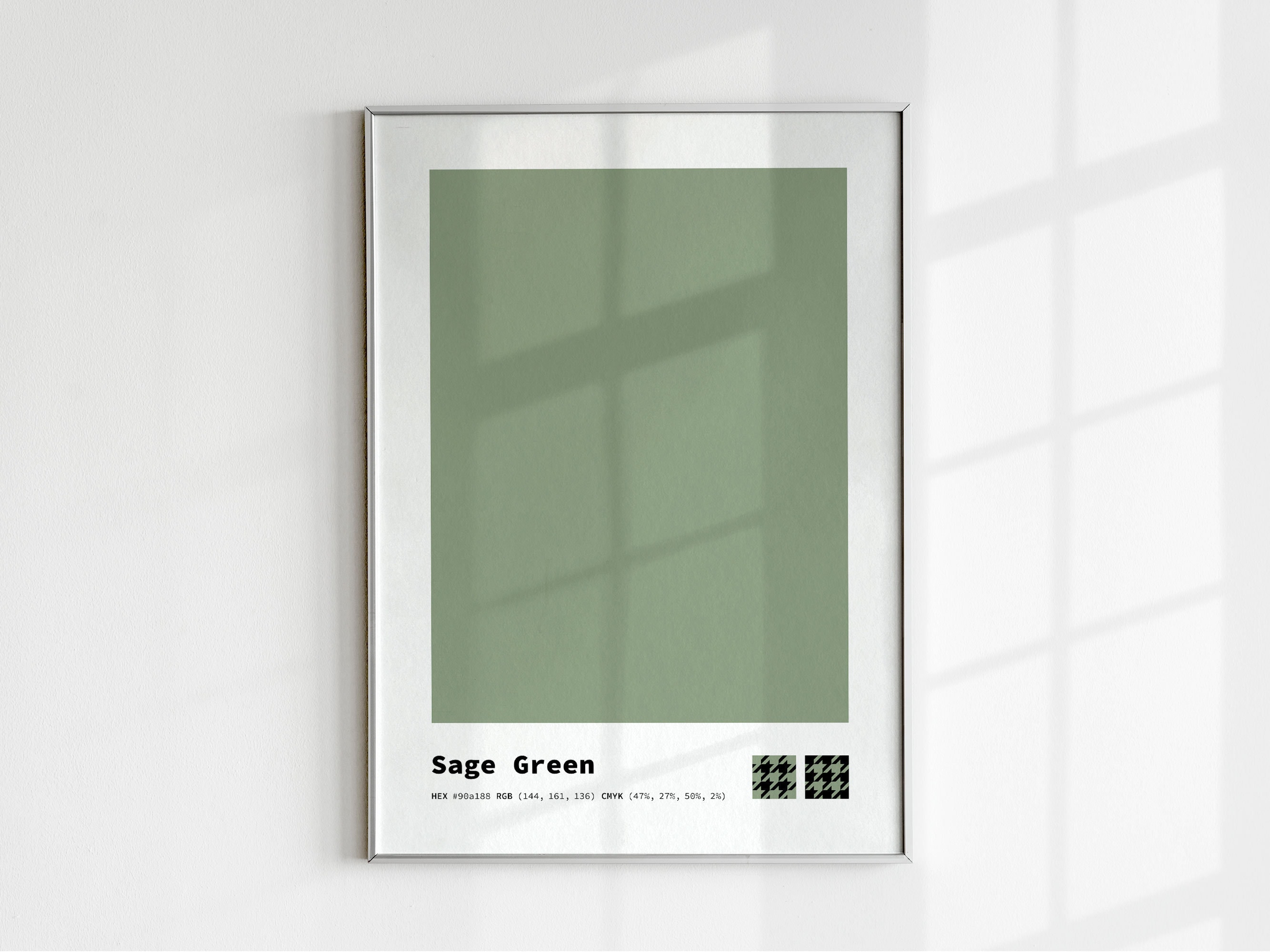 Sage Green Wall Art Color Swatch Poster Color Swatch Wall - Etsy