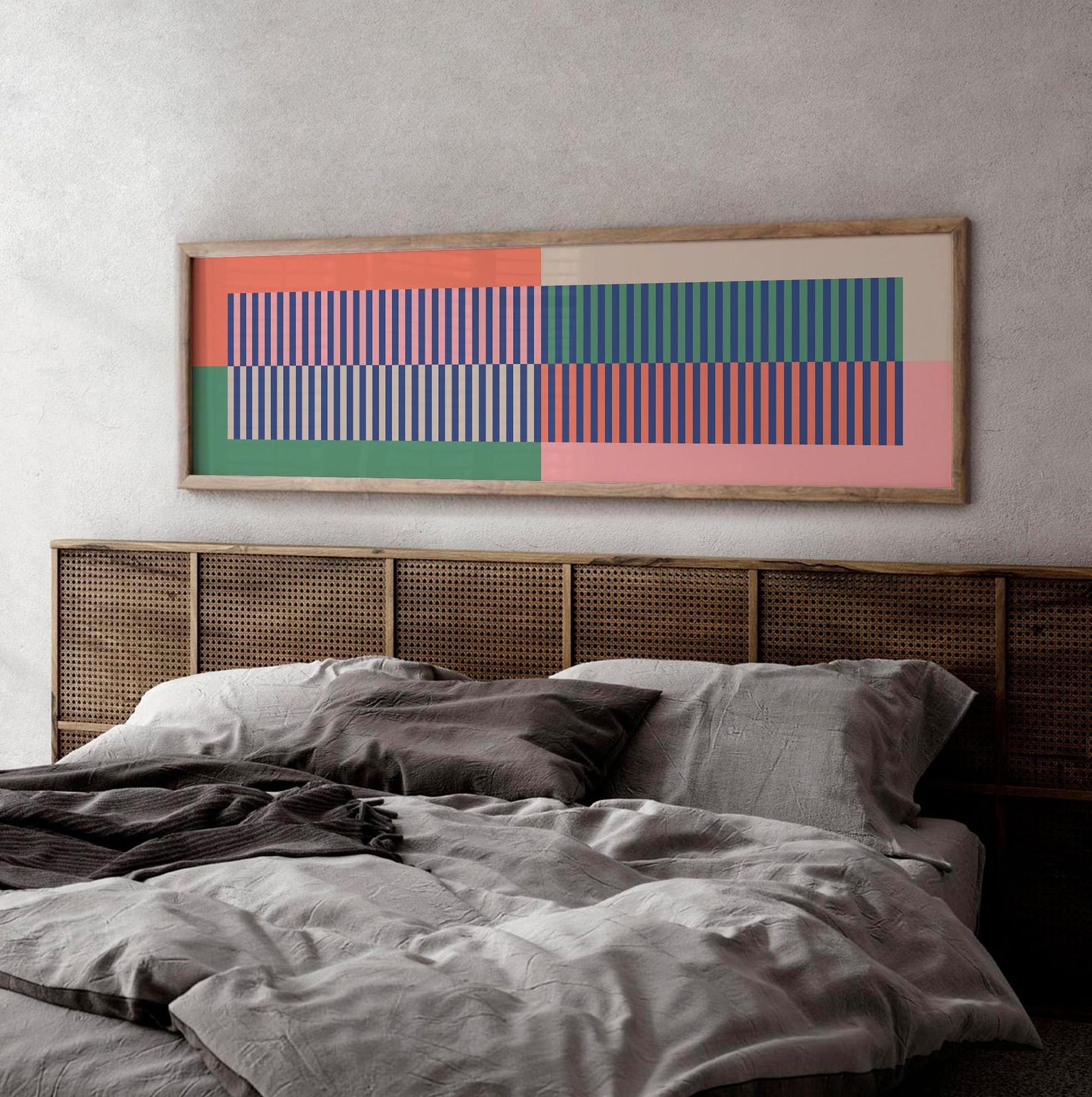 Long Narrow Horizontal Wall Art Print, Extra Large Scale Mid Century ...