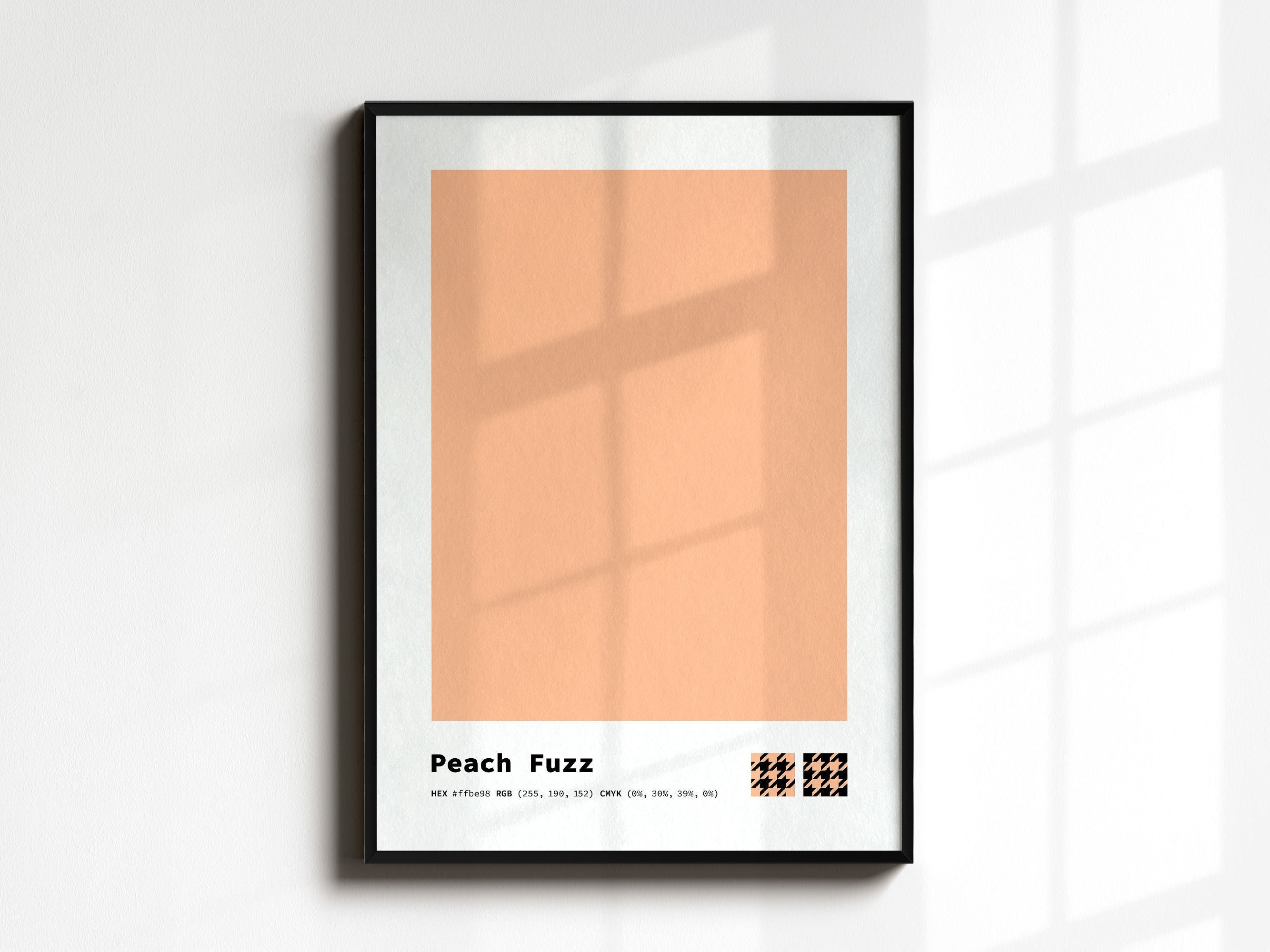 Peach Fuzz Color of the Year 2024, Peach Fuzz Color Swatch Wall Art ...
