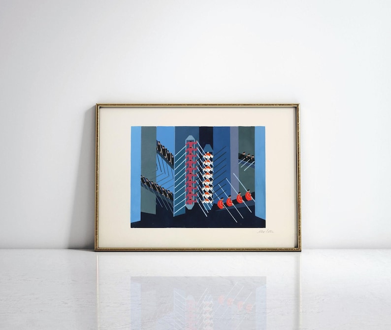 Abstract Theater Wall Art, Art Deco Wall Art, Constructivist Geometric ...