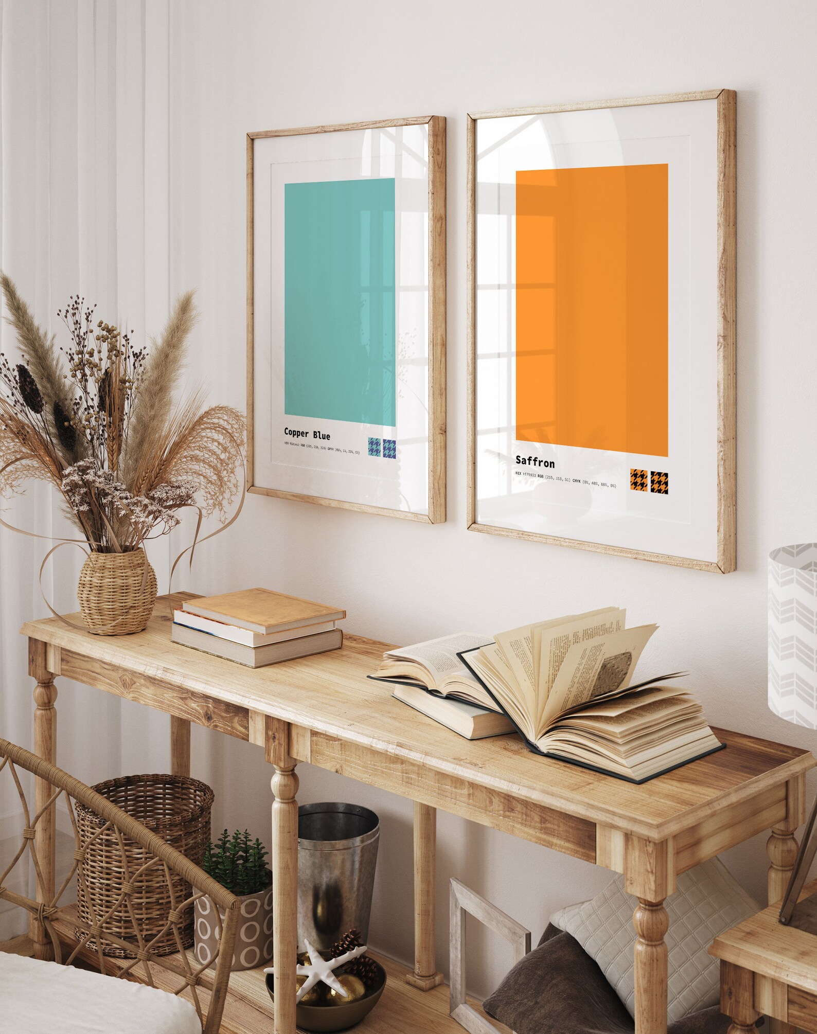 Color Swatch Poster, Color Swatch Wall Art, Copper Blue Color Swatch ...