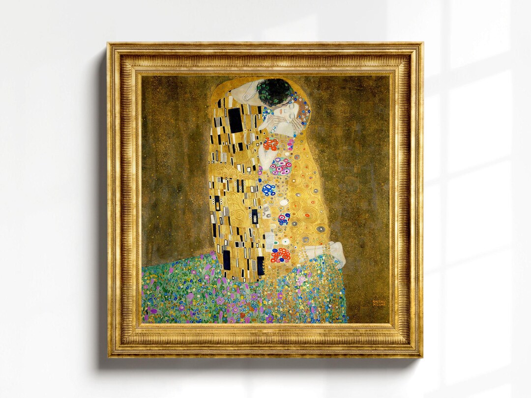 Gustav Klimt Wall Art, the Kiss Gustav Klimt Print, Art Nouveau Gold ...