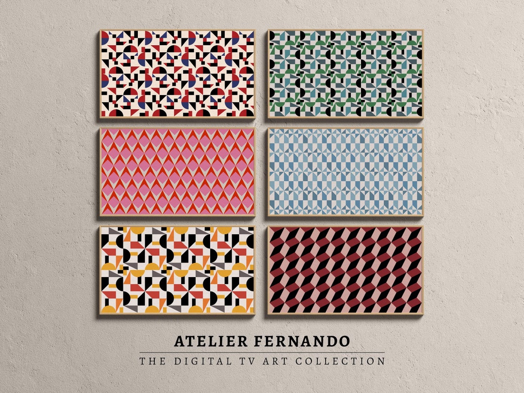 Samsung Frame Tv Art Mid Century, Frame Tv Art Set, Art for the Frame ...