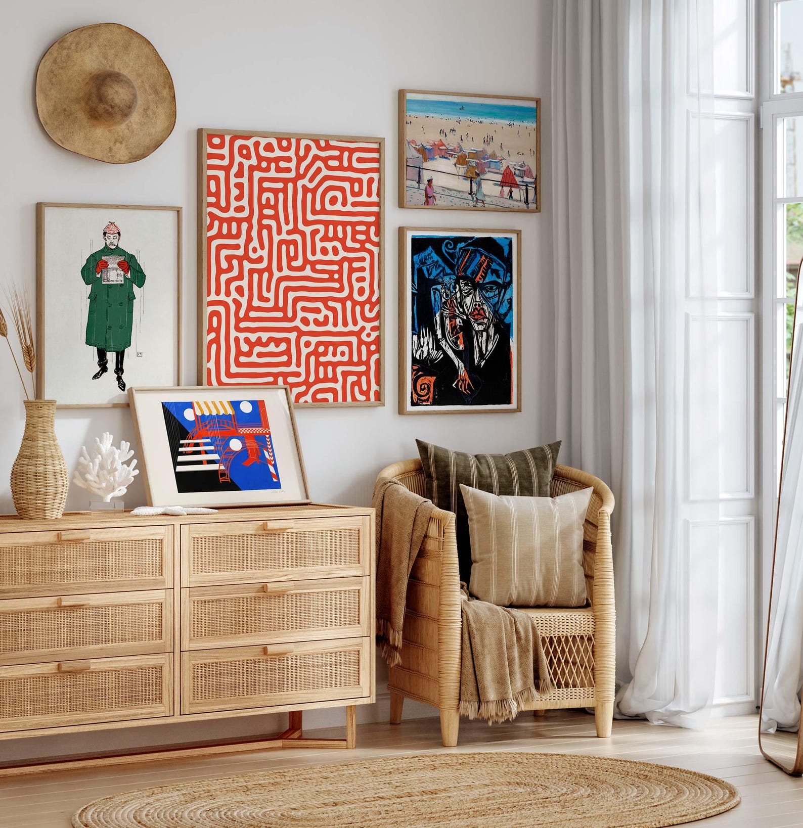 Maximalist Gallery Wall Set, Curated Eclectic Gallery Wall Prints, Set ...