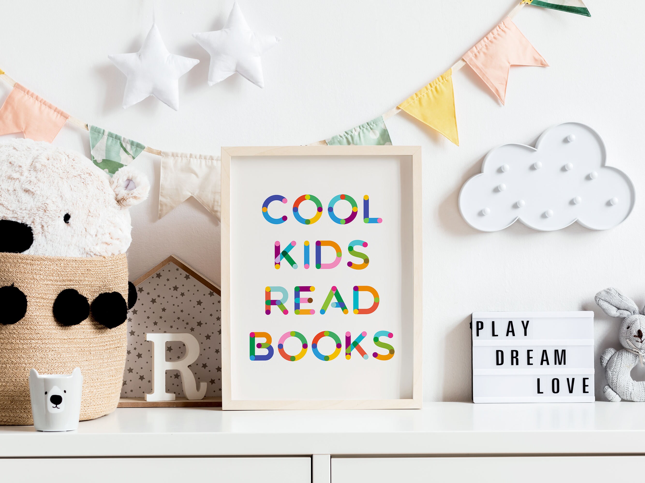 Cool Kids Read Books, Book Nook Decor, Classroom Printable, Homeschool ...