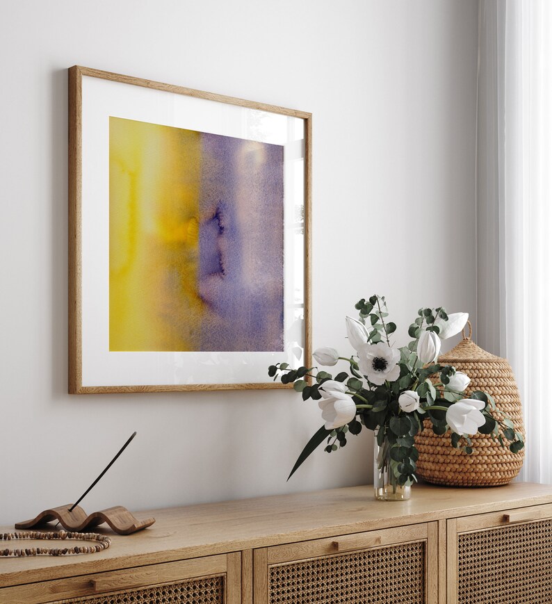 Original Abstract Watercolor Painting, Abstract Wall Art, Square Art ...