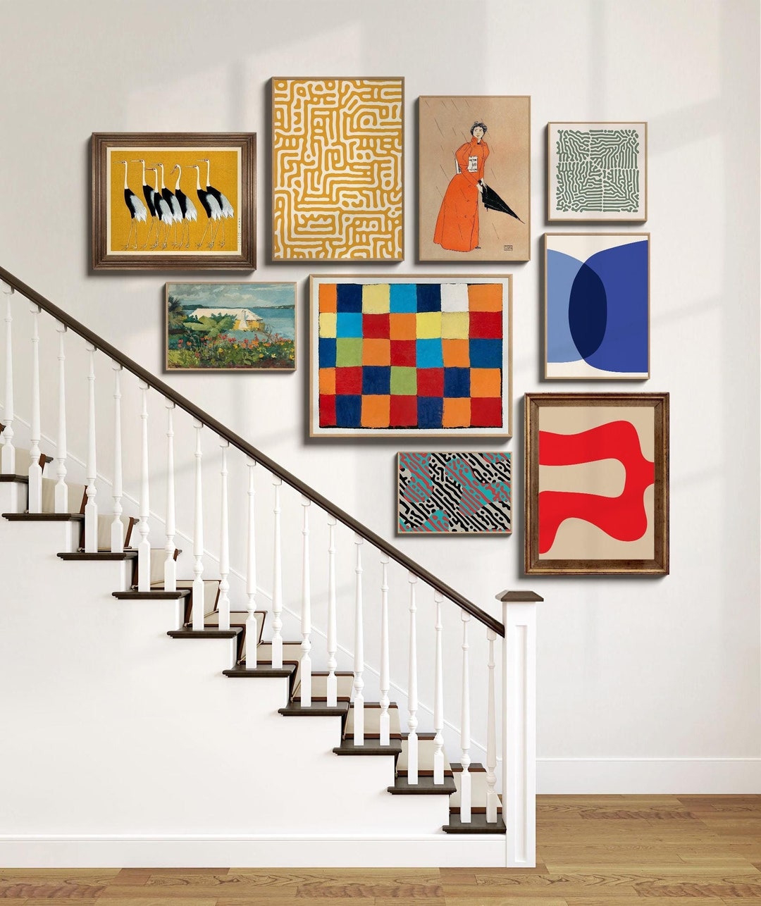 Maximalist Gallery Wall Set, Curated Eclectic Gallery Wall Prints, Set ...
