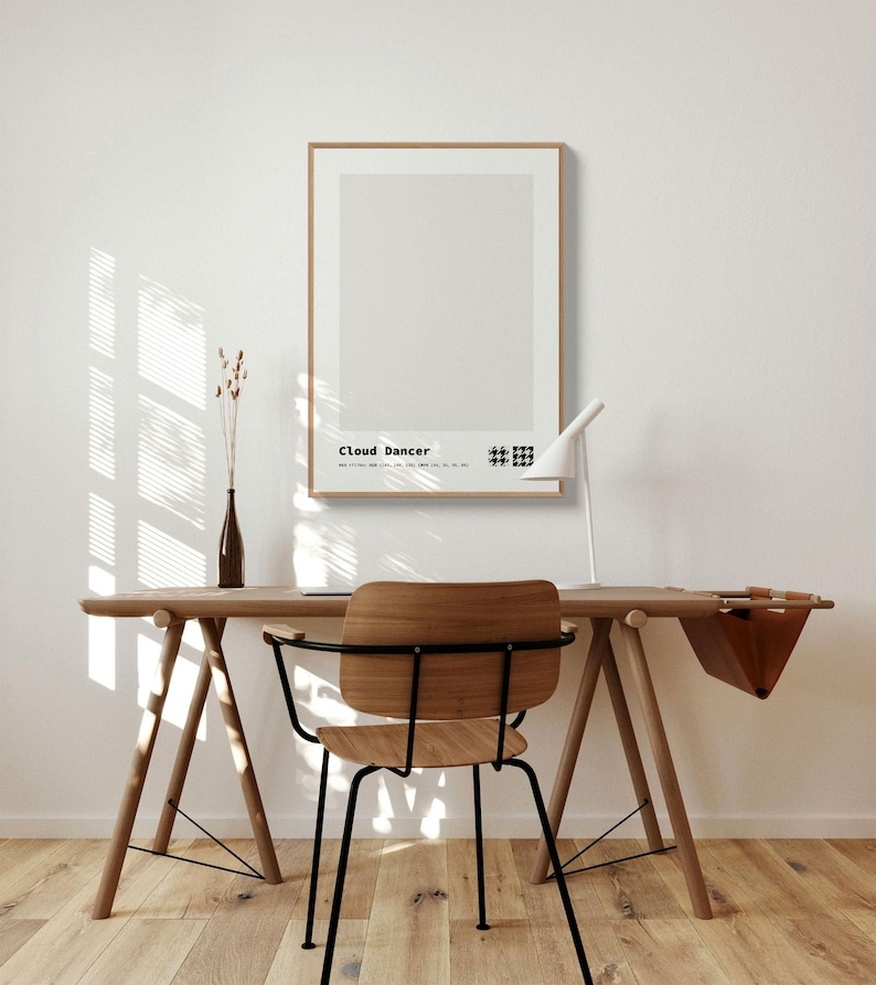 Cloud Dancer Color of the Year 2026, Color Swatch Wall Art, Color Block ...