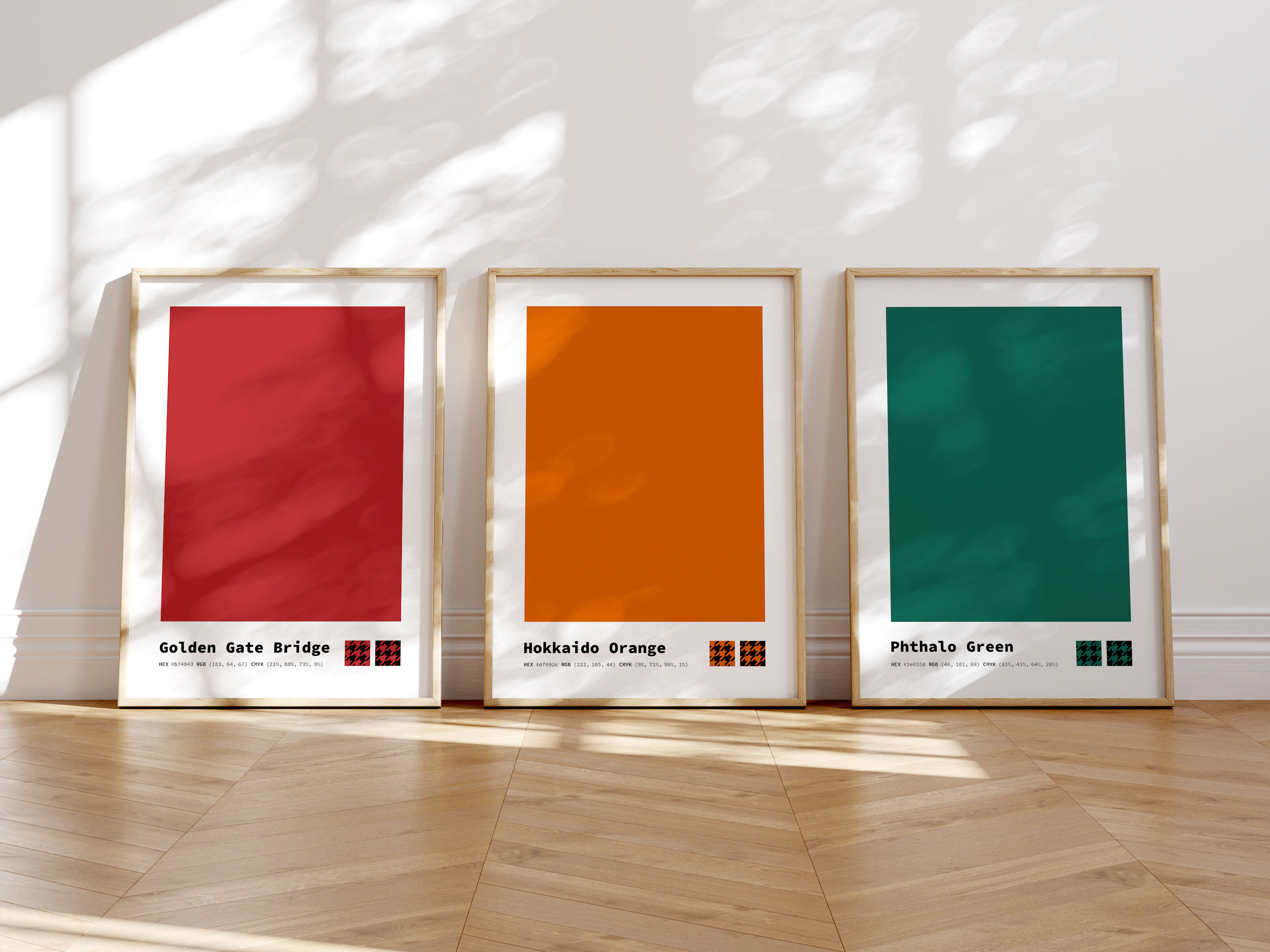 Color Swatch Poster, Color Swatch Wall Art, Hokkaido Orange Color ...