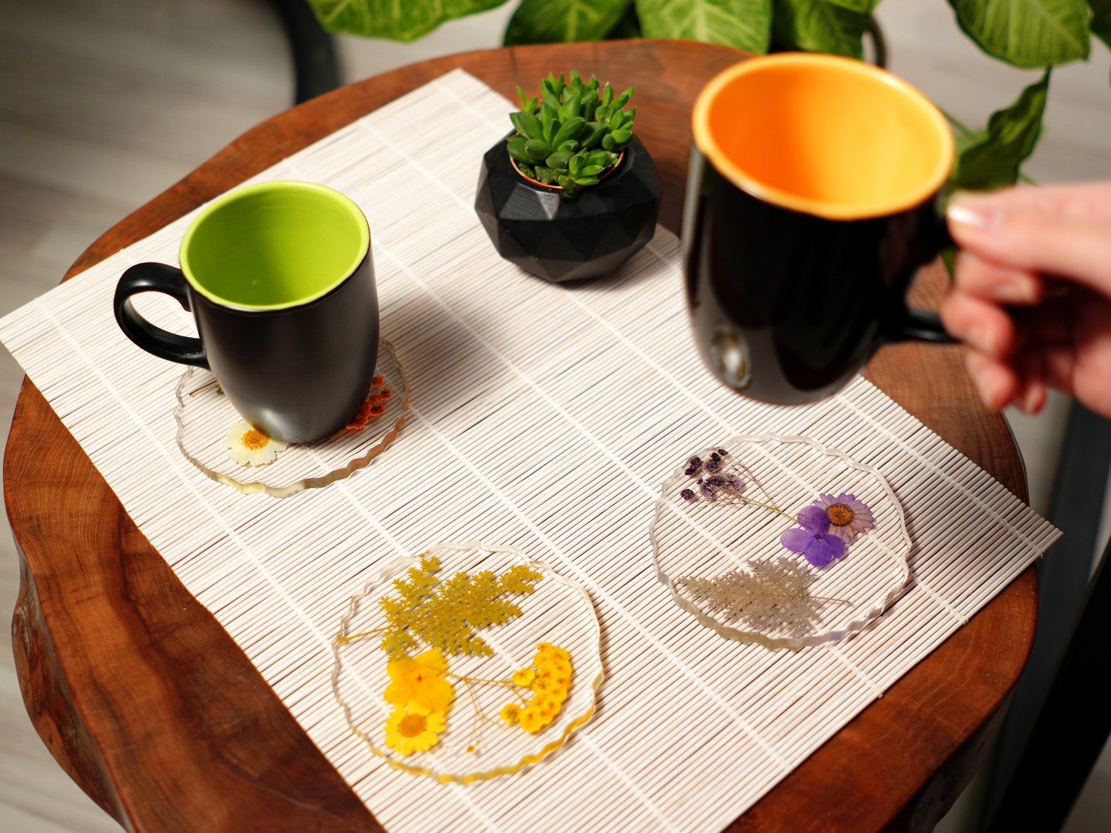 Elegant Epoxy Resin Coasters, Preppy Housewarming Gift, New Home Gifts ...