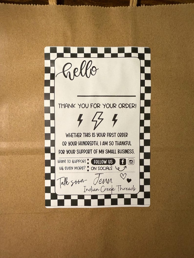 Thank You Pick up Labels Small Business Package Stickers 4x6" - Etsy