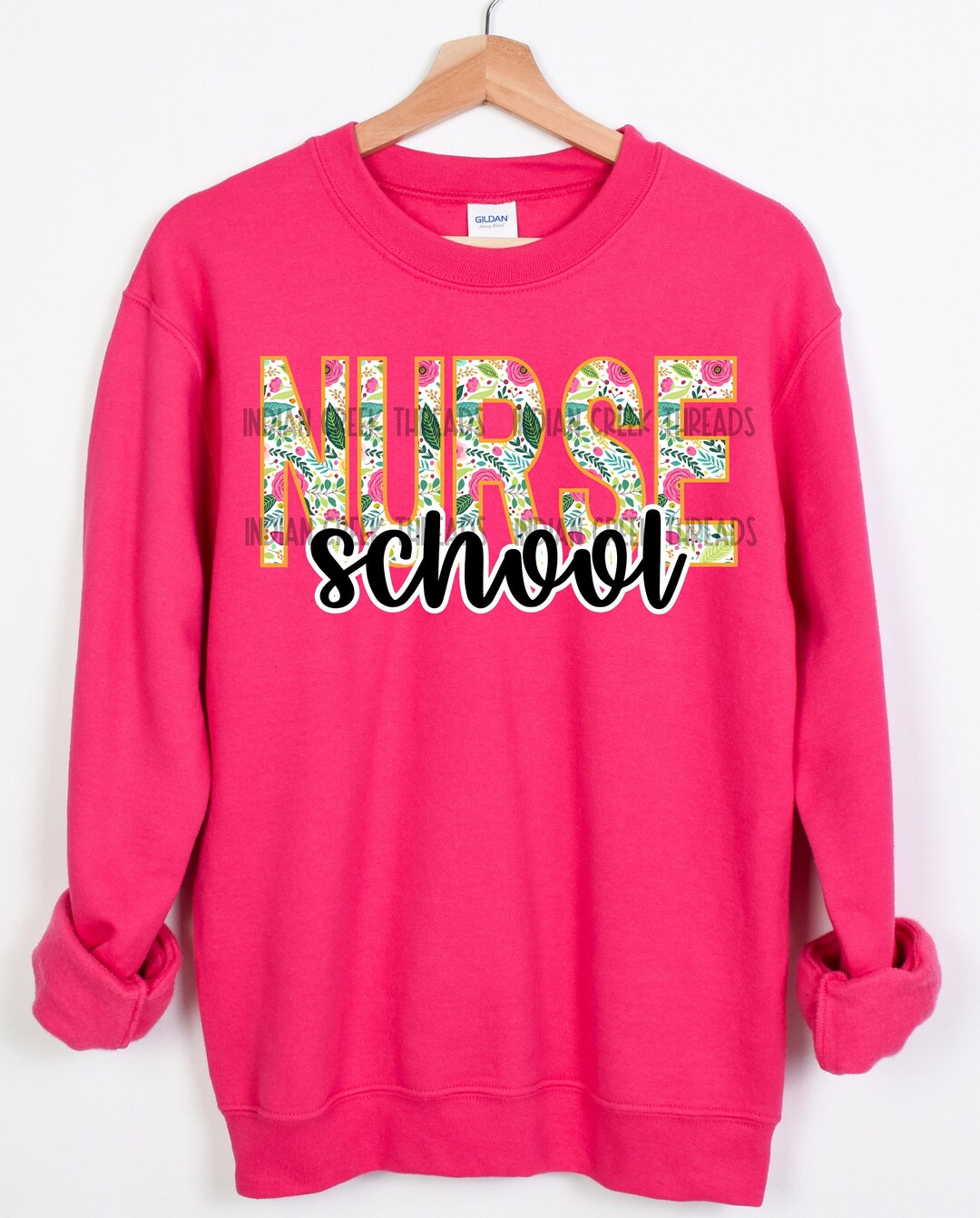 School Nurse Orange Floral PNG File, Digital Download - Etsy