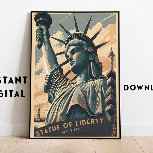 Usa Statue of Liberty Poster - Etsy