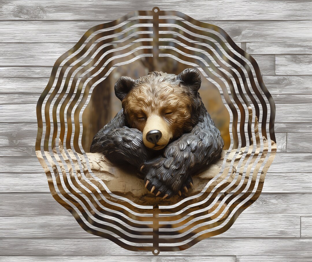 Black Bear Wind Spinner Sublimation Design - Etsy