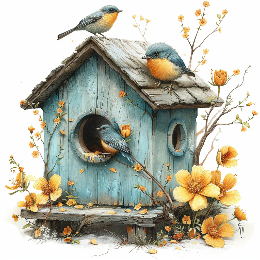 Cute Birdhouse Clip Art