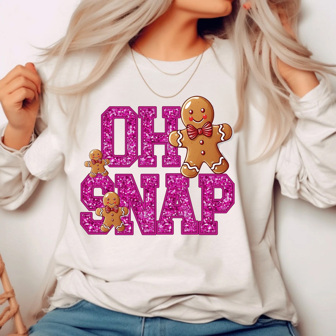 Oh Snap/ Gingerbread Man Png/sequin Sublimation Design/digital Download ...