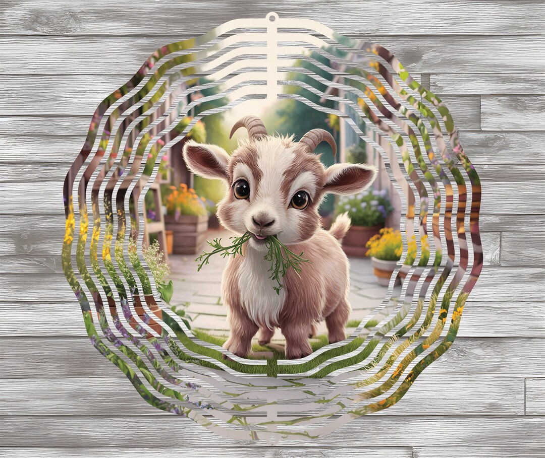 Cute Goat Wind Spinner Sublimation Design - Etsy