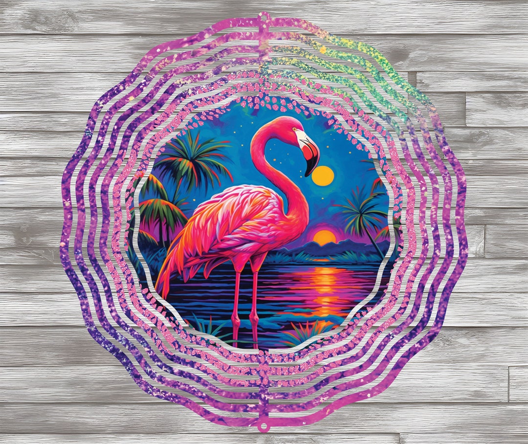 10in. Flamingo Wind Spinner Digital Digital Download PNG for - Etsy