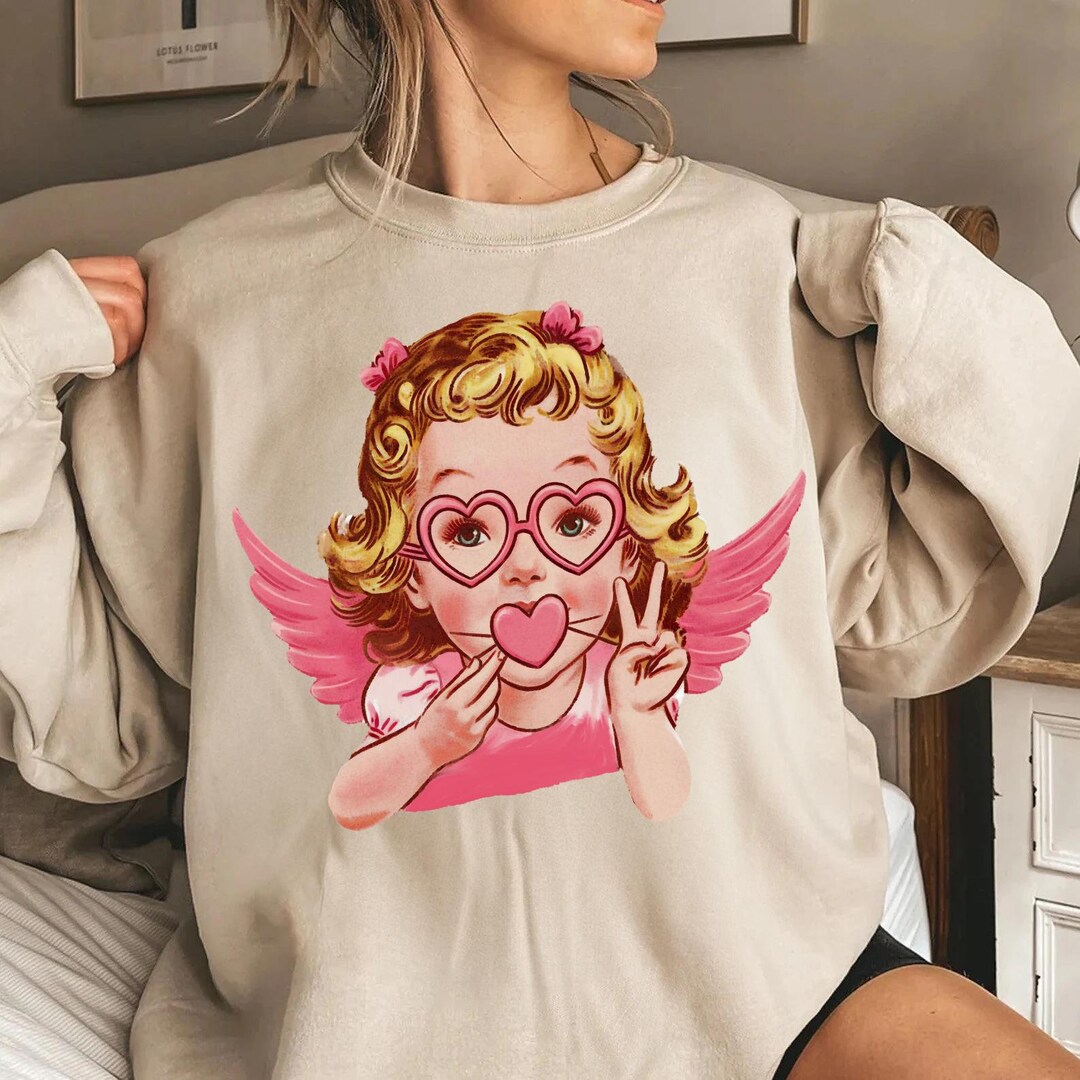 Cupid Cafe Png, Trending Valentines Png, Retro Cupid Png, Valentine Png ...