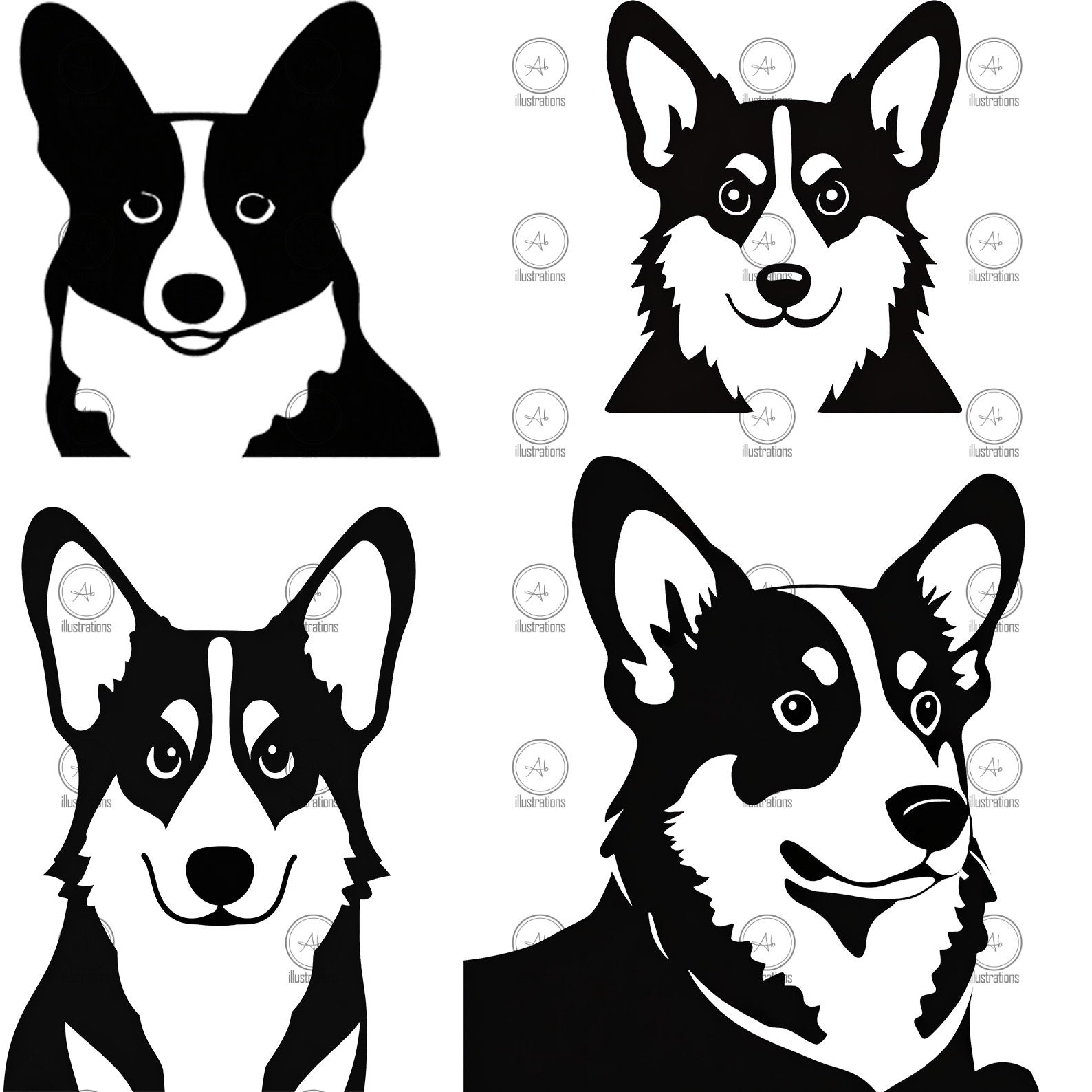 CORGI DOG SVG, Cut Files for Cricut, Corgi Clipart, Corgi Svg - Etsy
