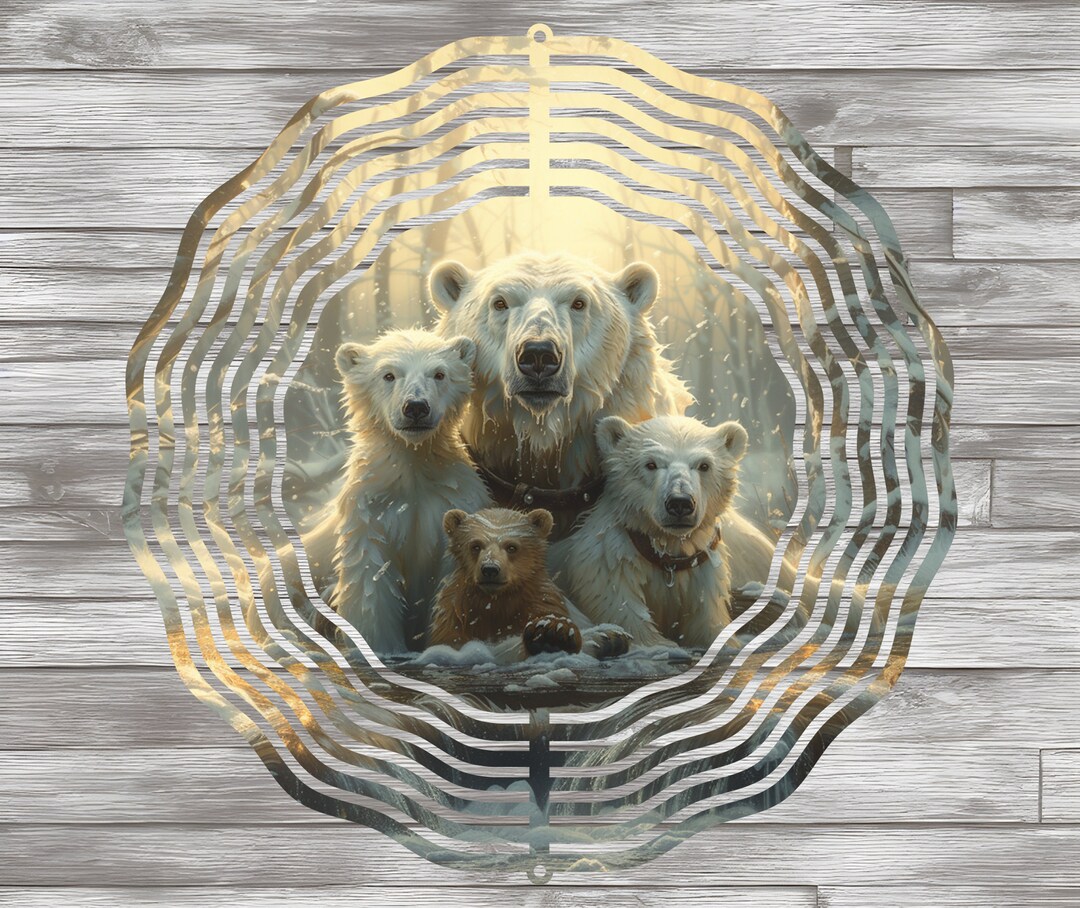 Polar Bear Wind Spinner Sublimation Design - Etsy