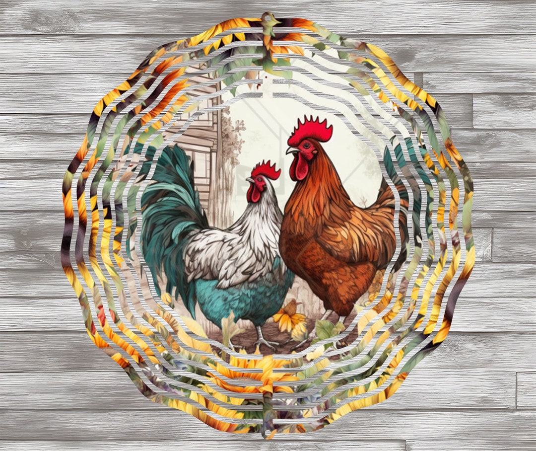 Chicken, Chicken Family Wind Spinner Sublimation Digital Design ...