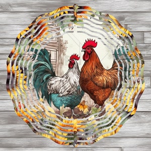 Chicken, Chicken Family Wind Spinner Sublimation Digital Design ...