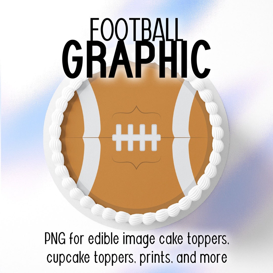 Football Cake Topper Birthday Sports Themed Digital Download for ...