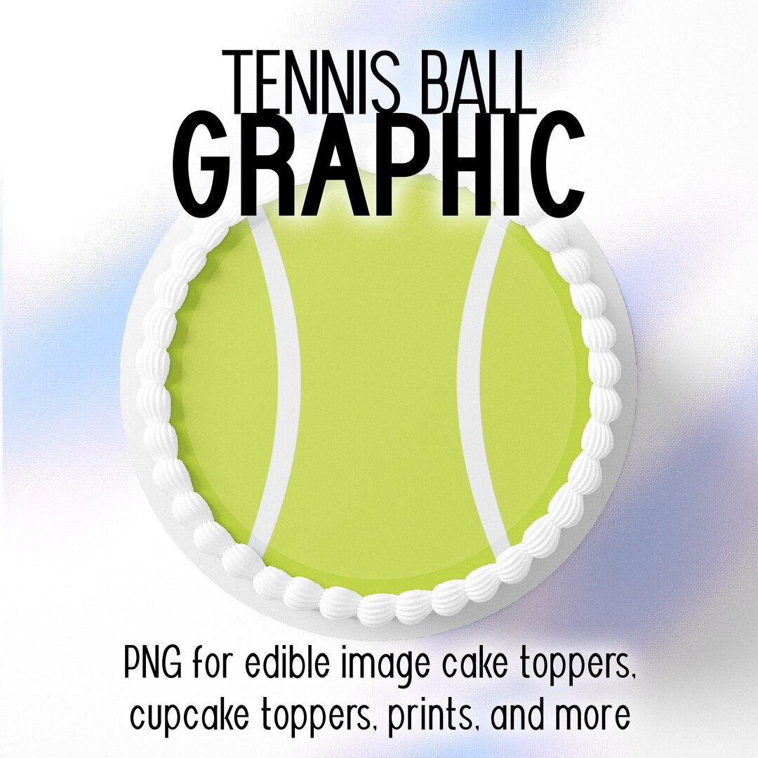 Tennis Ball Cake Topper Birthday Sports Themed Digital Download for ...